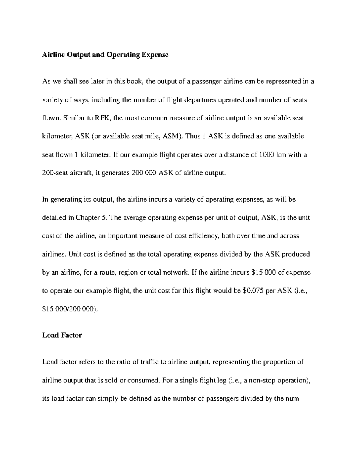 Output and operating expense - Airline Output and Operating Expense As ...