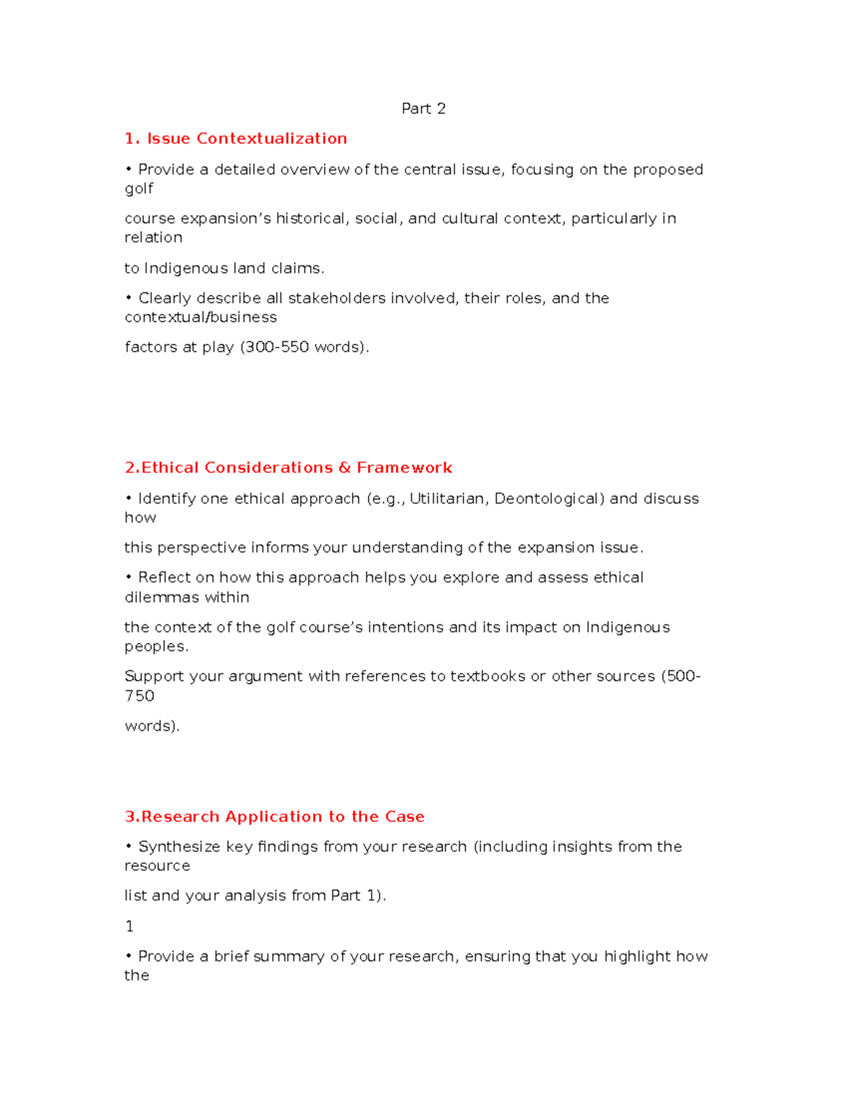 Part 2 assignment ( under construction) - Part 2 Issue ...