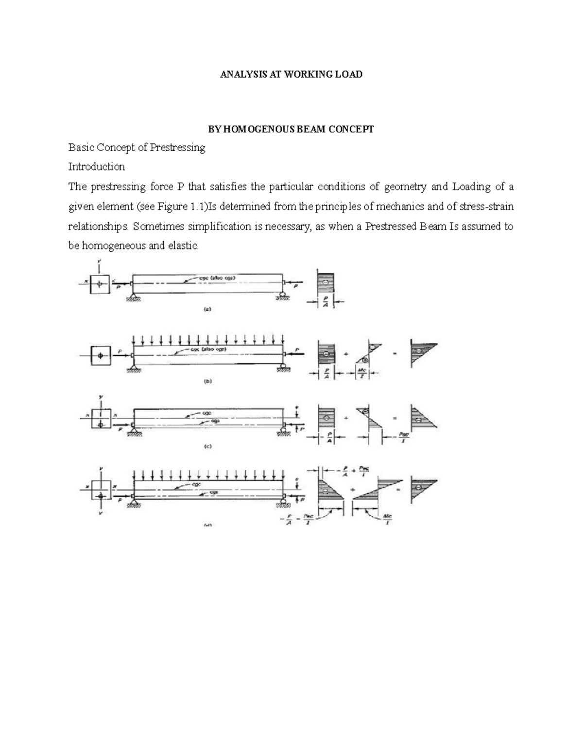 PRC1 1111 - 123 - ANALYSIS AT WORKING LOAD BY HOMOGENOUS BEAM CONCEPT ...