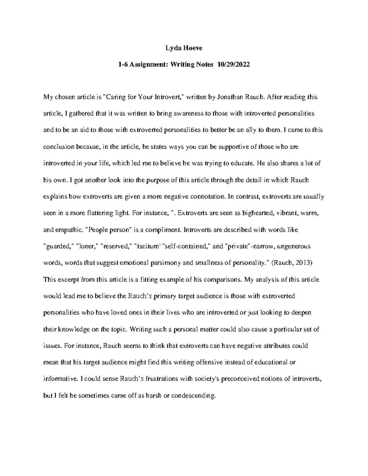 Document 25 - Overview In this assignment, you will do a literal ...