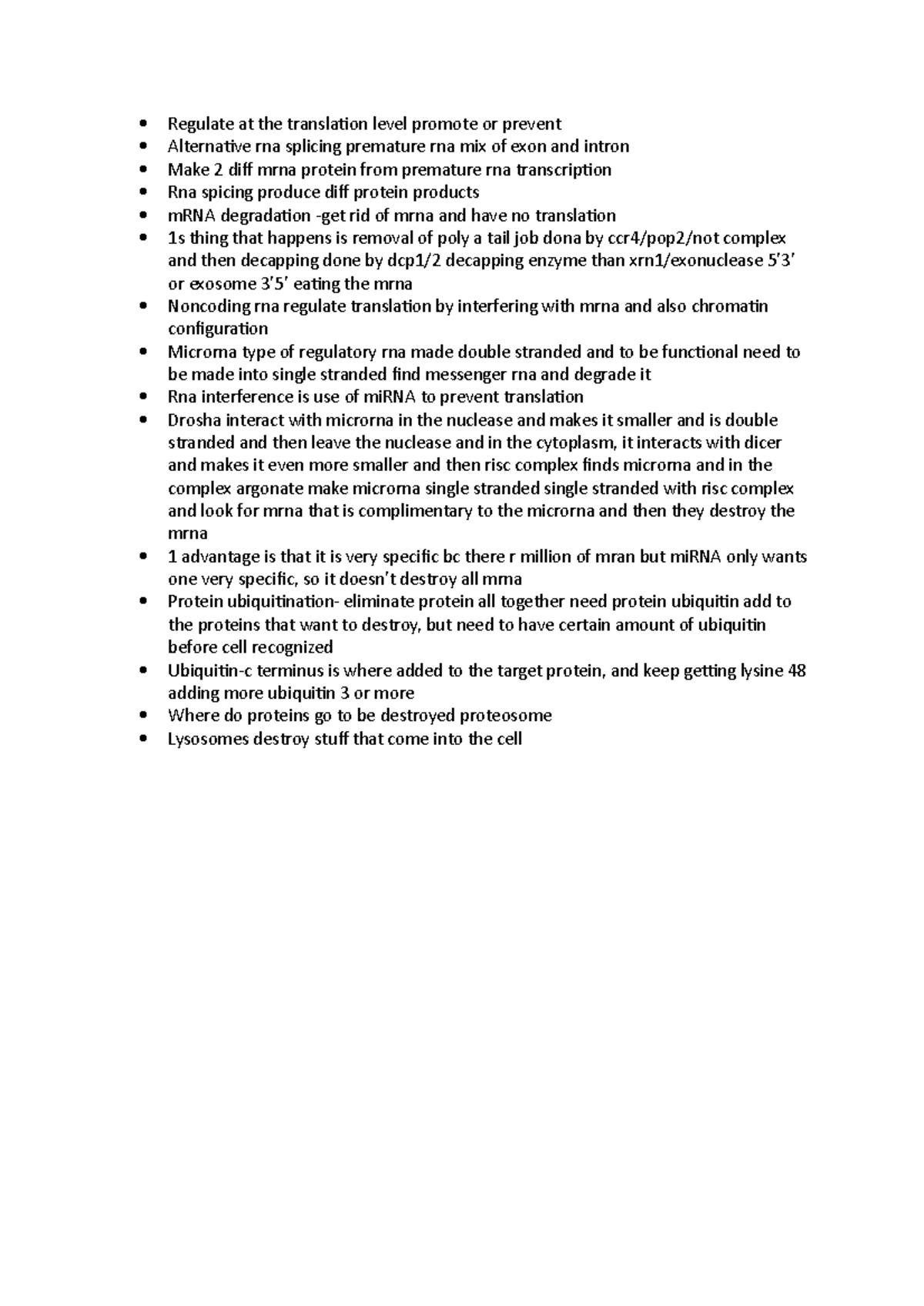 Unity 25 regulation transaltion - Regulate at the translation level ...