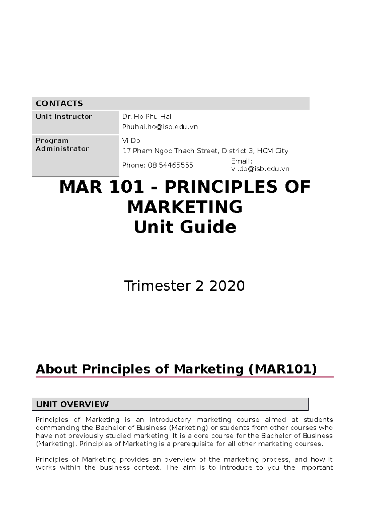 MAR101 Principles OF Marketing SEM 2 2020 - MAR 101 - PRINCIPLES OF ...