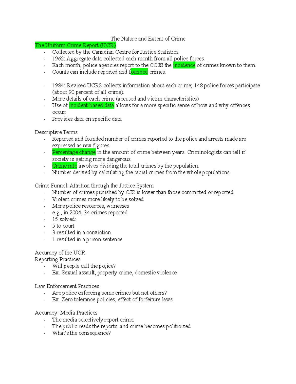 The Nature and Extent of Crime (Chp 3) - The Nature and Extent of Crime ...