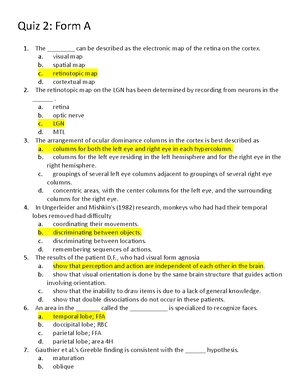 Chapter 5 - Perceiving Objects and Shapes - Chapter 5: Perceiving ...
