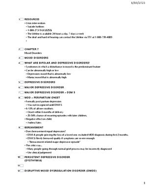 Chapter 14 Neurocognitive Disorders - NCDs: - Major - Mild - Insidious ...