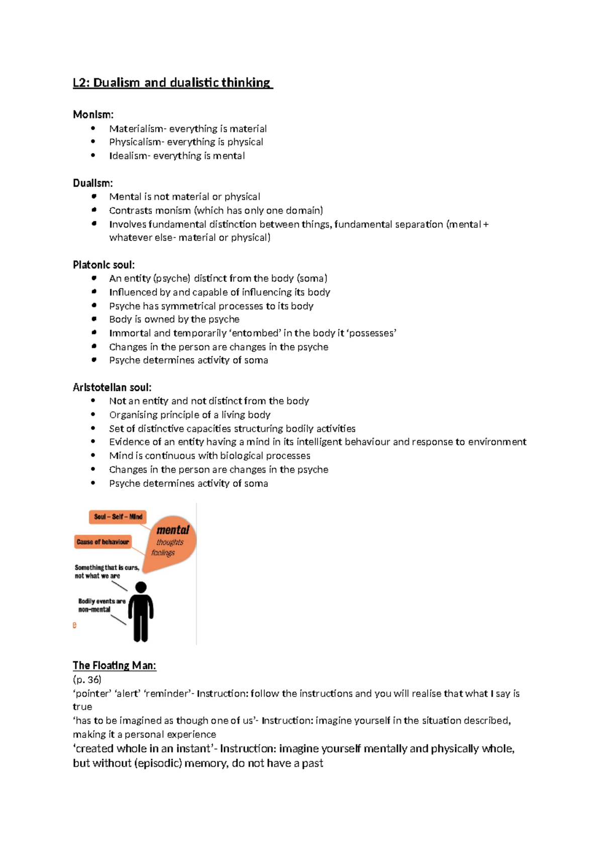 L2- Dualism and dualistic thinking - L2: Dualism and dualistic thinking ...