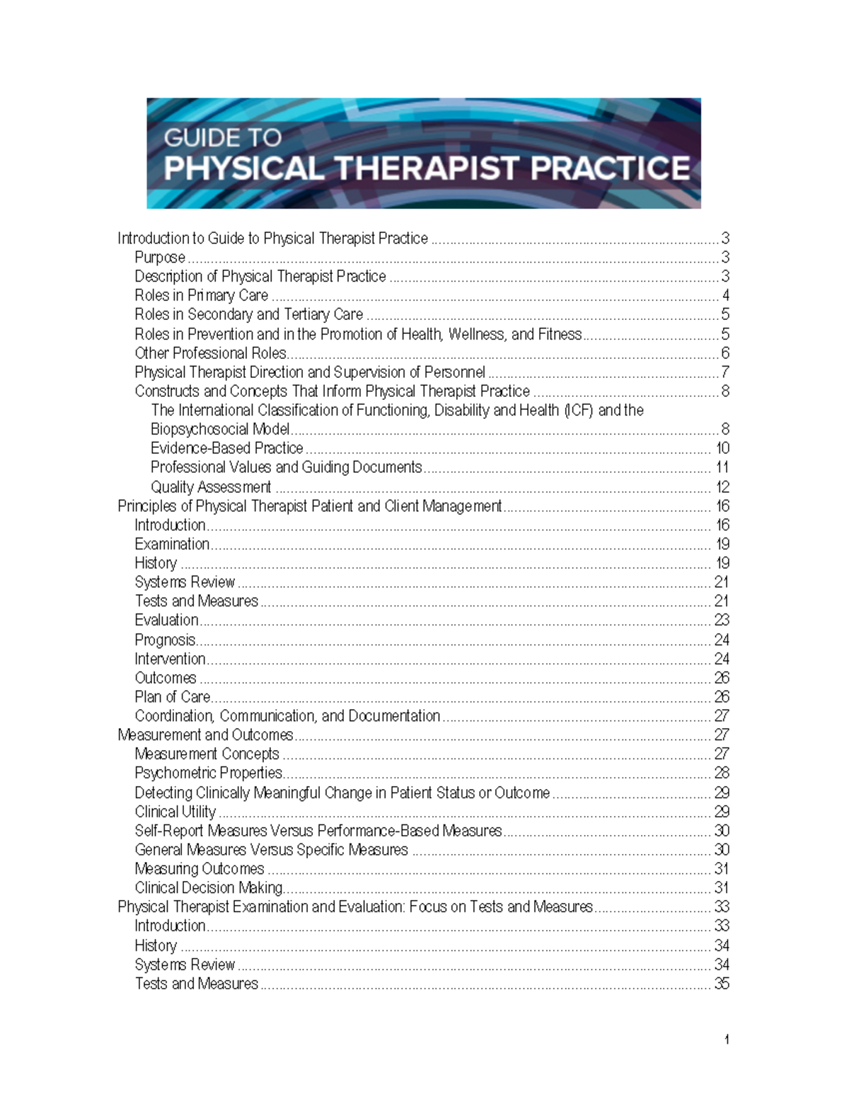 APTA APta APTA aaAPTA AAPTA APTA AAPTA - Introduction to Guide to Physical Therapist Practice ...