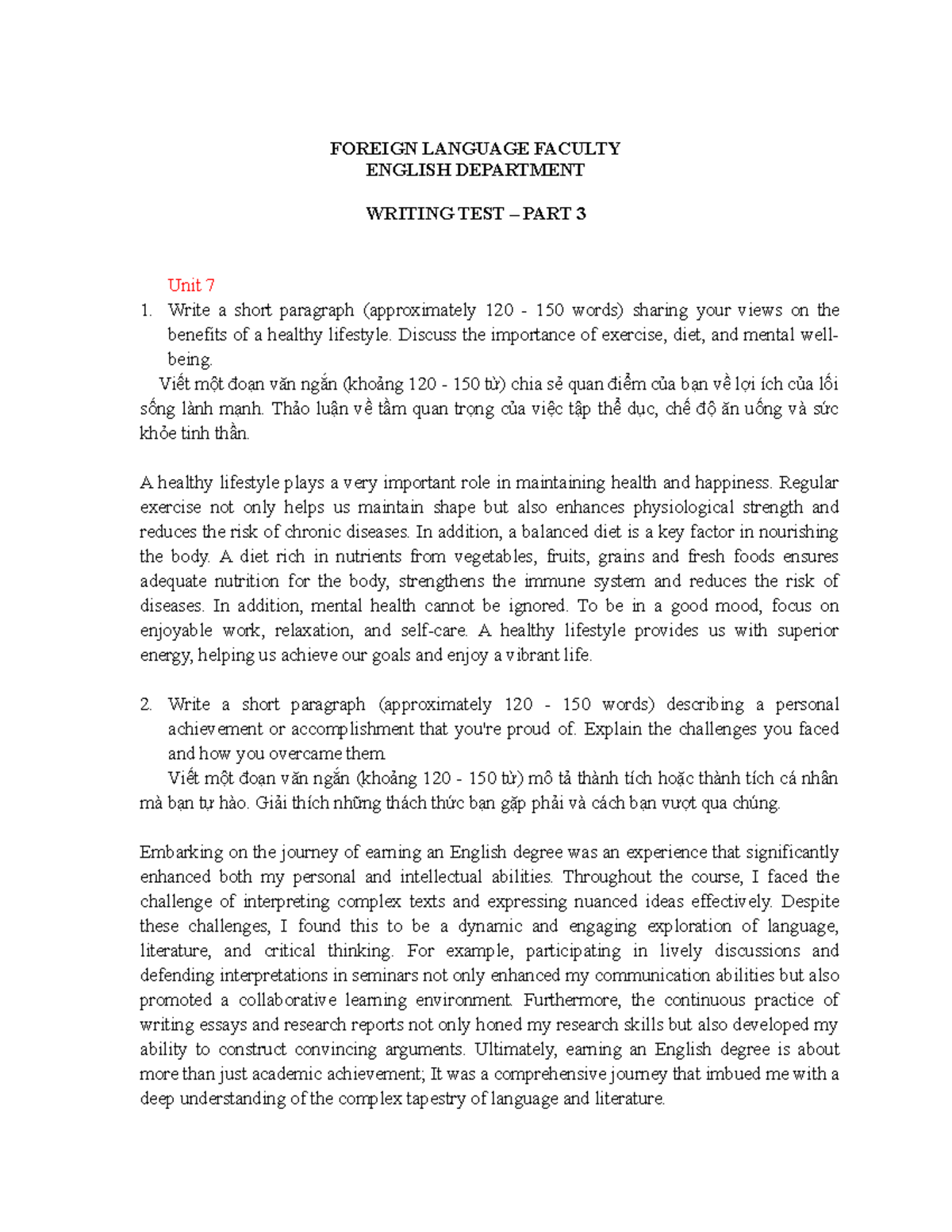 231 Anh 2 Writing PART 3 (4) - FOREIGN LANGUAGE FACULTY ENGLISH ...