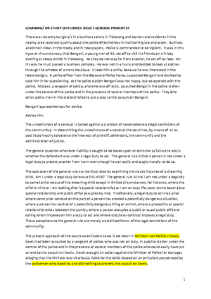 Notes on Delict - LAW 232 LAW OF DELICT INTRODUCTION 1 NATURE & CONCEPT ...