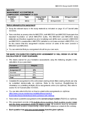 MAC3761 Test 1 April 2022 Question Paper(original) - MAC3761 - Unisa ...