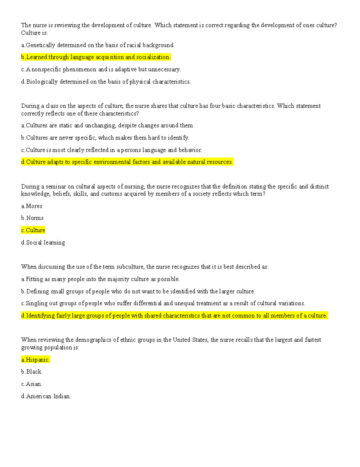 Chapter 2 - cultural assessment - The nurse is reviewing the ...