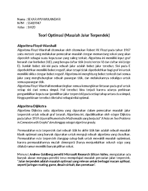 Tugas 7 PAA Sekar Ayu Wulandari 55419947 - Nama : SEKAR AYU WULANDARI NPM : 55419947 Kelas : 3IA ...