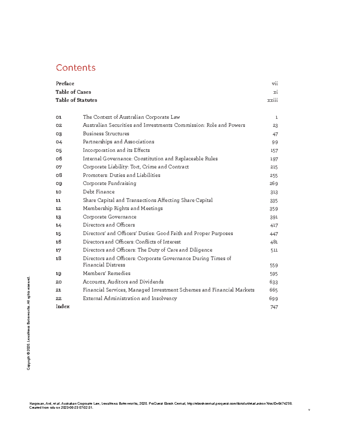 Australian Corporate Law - (Contents) - v TRIM SIZE: 195 x 250mm ...