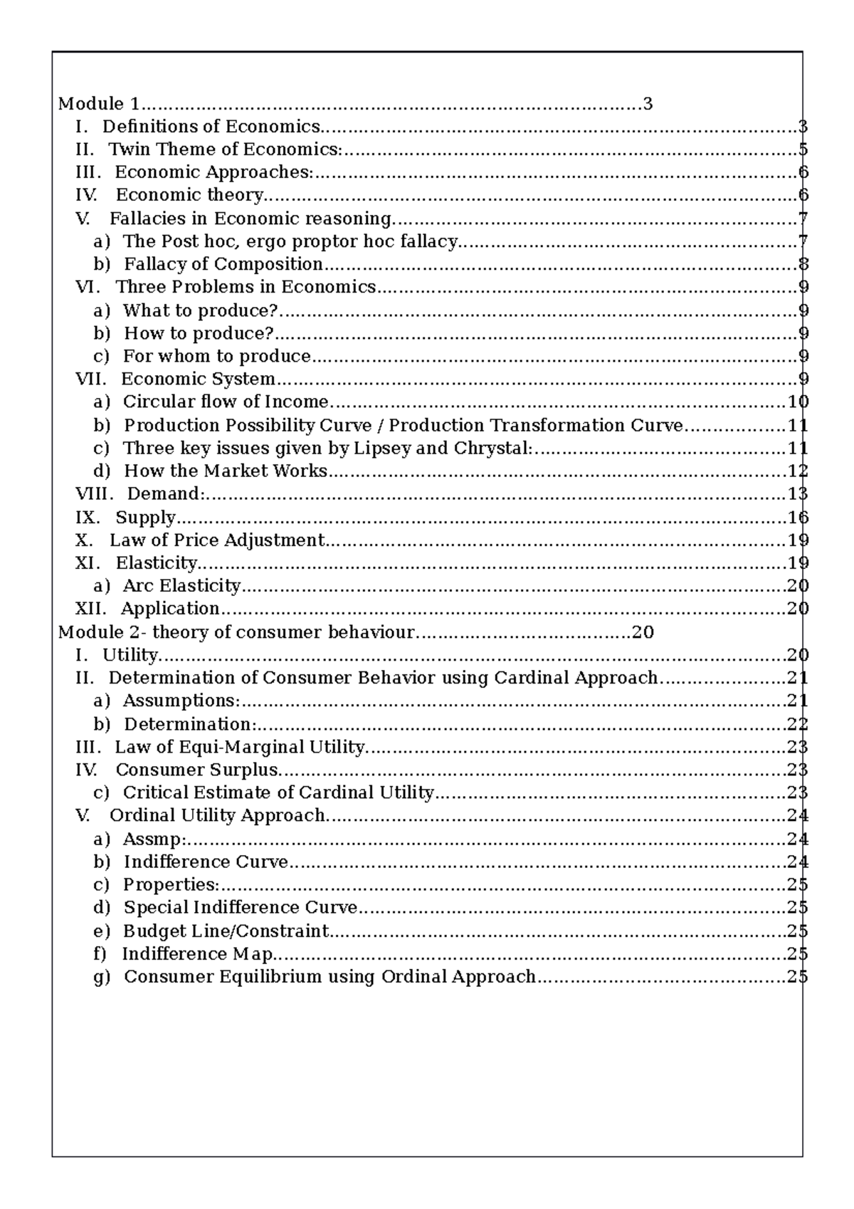 Eco Notes - Module - Studocu