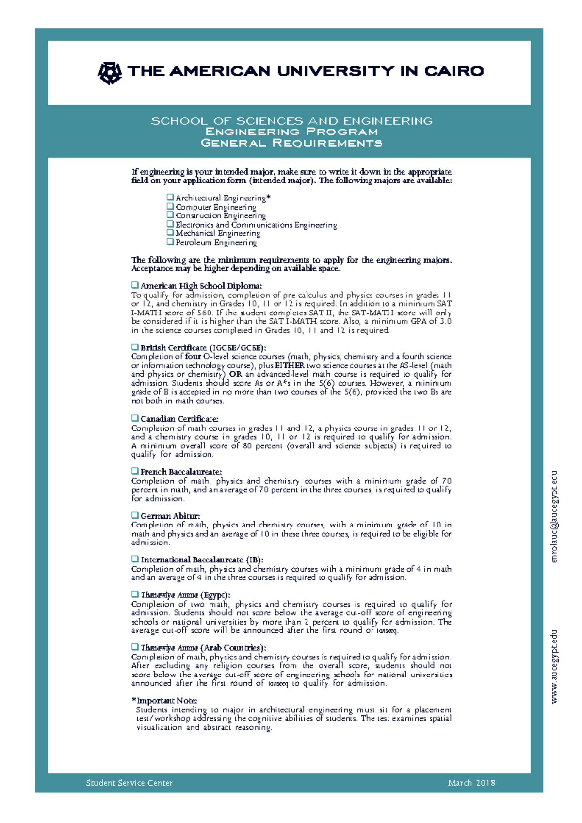 Sci - Eng Flyers Aug18 - Engineering Program General Requirements If ...