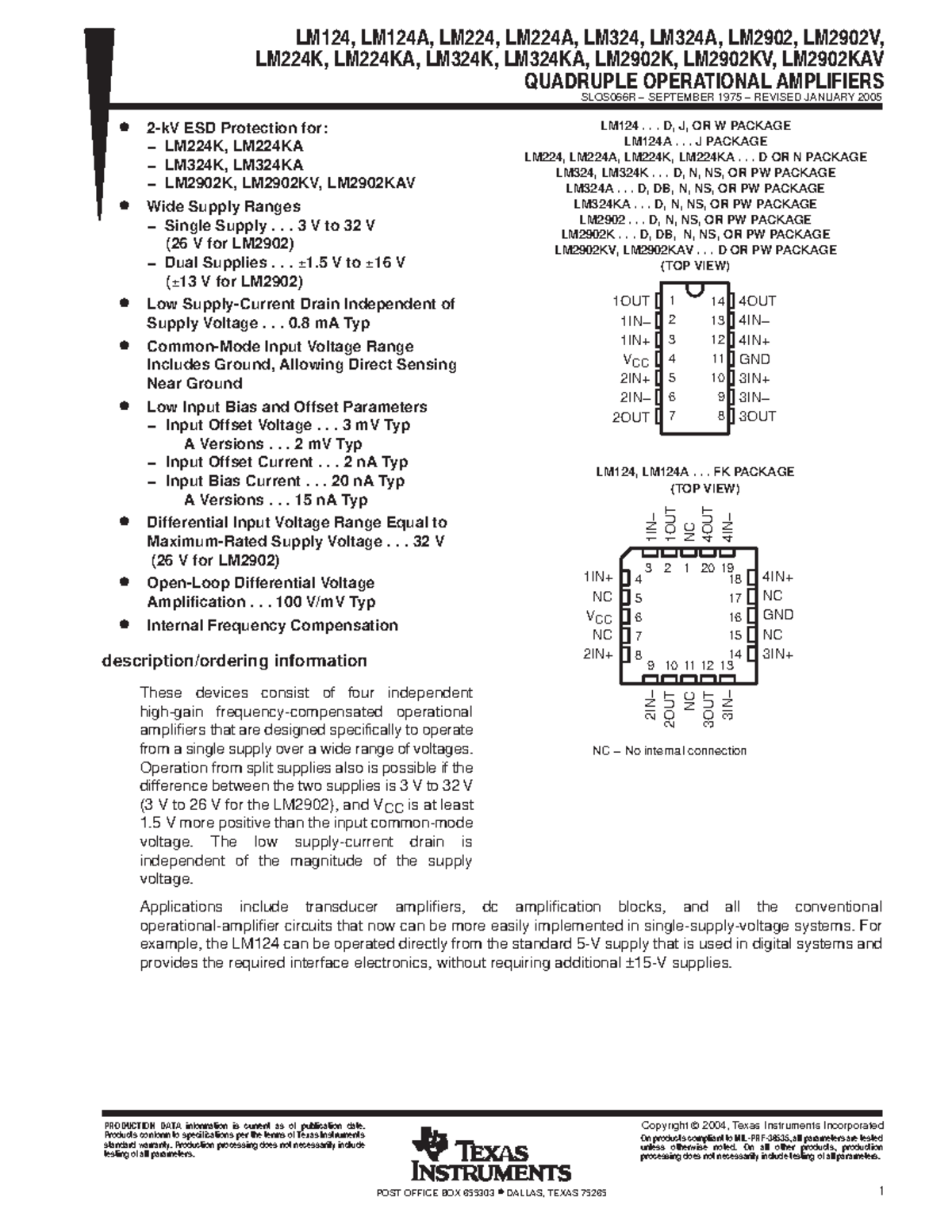 Datasheet - dfgdfsglhsduhfgusdhu - SLOS066R − SEPTEMBER 1975 − REVISED ...