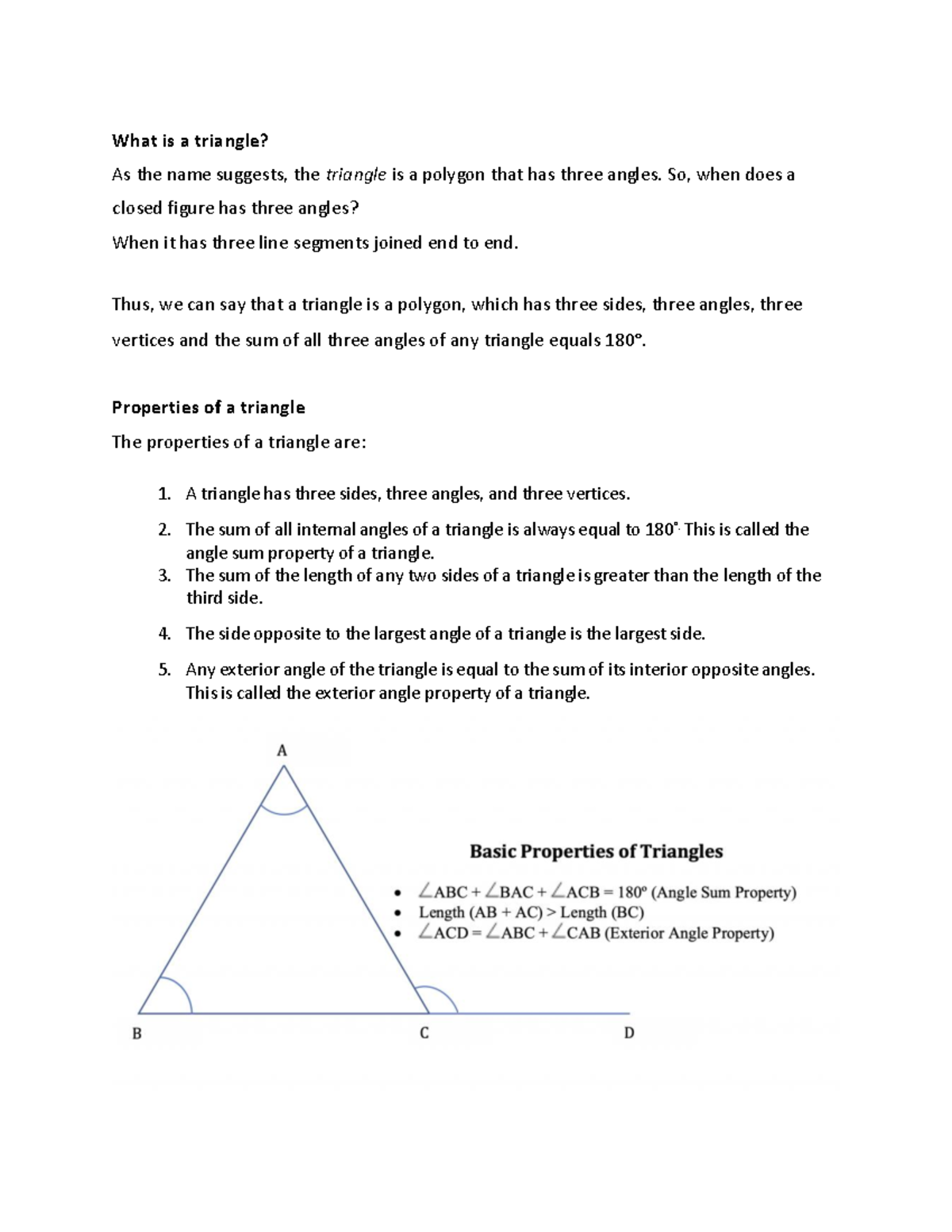 Triangle - What is a triangle? As the name suggests, the triangle is a ...