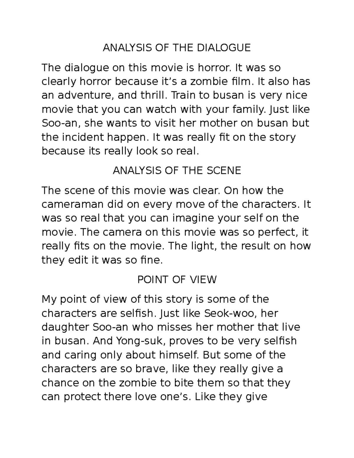 Analysis OF THE Dialogue - ANALYSIS OF THE DIALOGUE The dialogue on ...