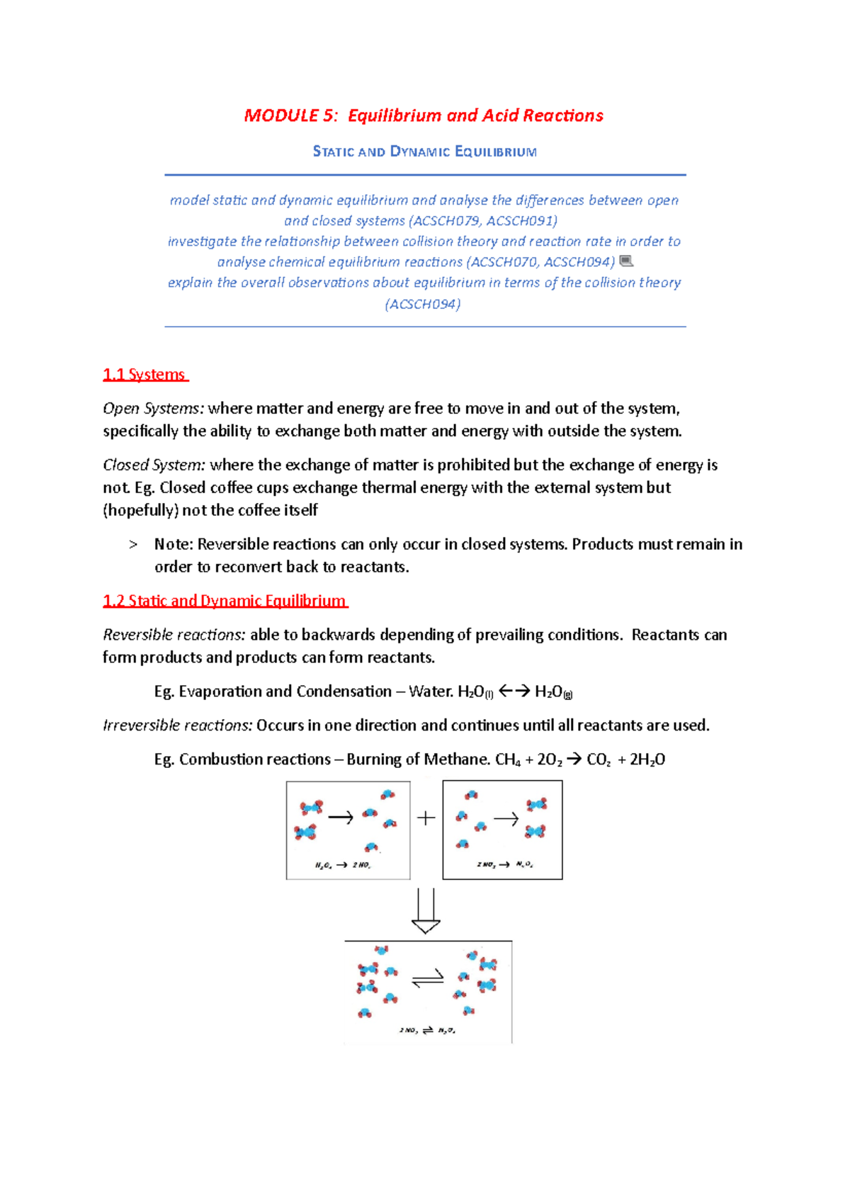 Module 5 - HSC Chemistry MOD 5 - MODULE 5: Equilibrium and Acid ...