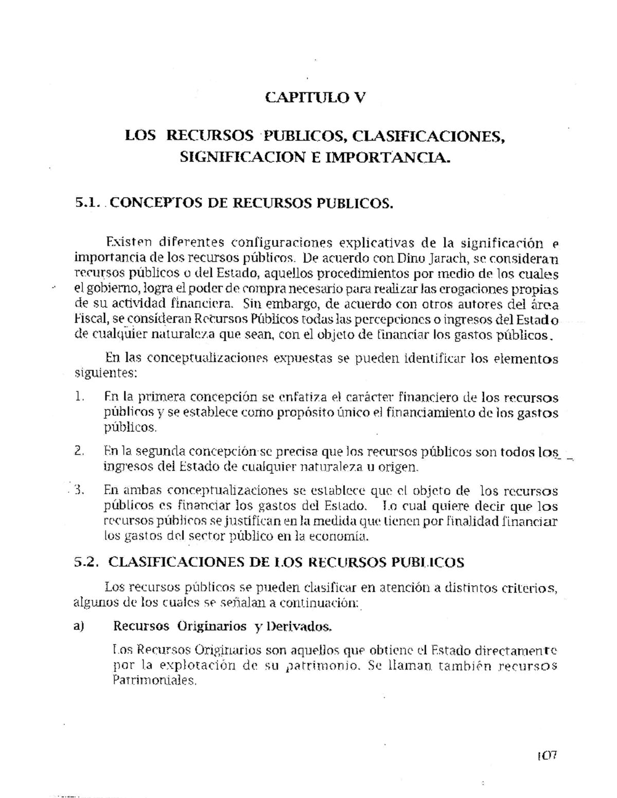 Cap 5 Los recursos publicos, clasificaciones, significacion e ...