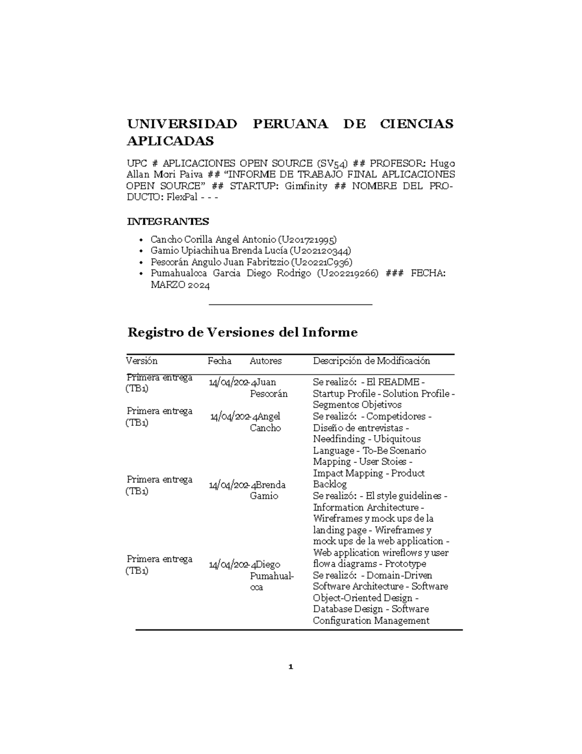 Trabajo Final TB2 - UNIVERSIDAD PERUANA DE CIENCIAS APLICADAS UPC ...