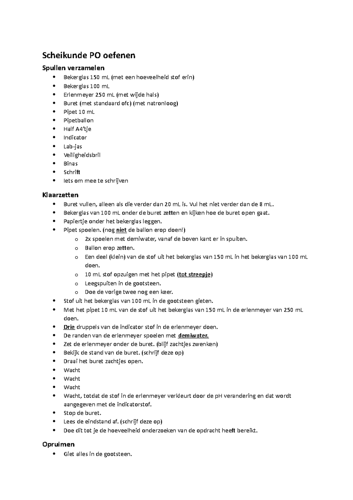 Scheikunde PO oefenen - Hulpmateriaal - Scheikunde PO oefenen Spullen ...