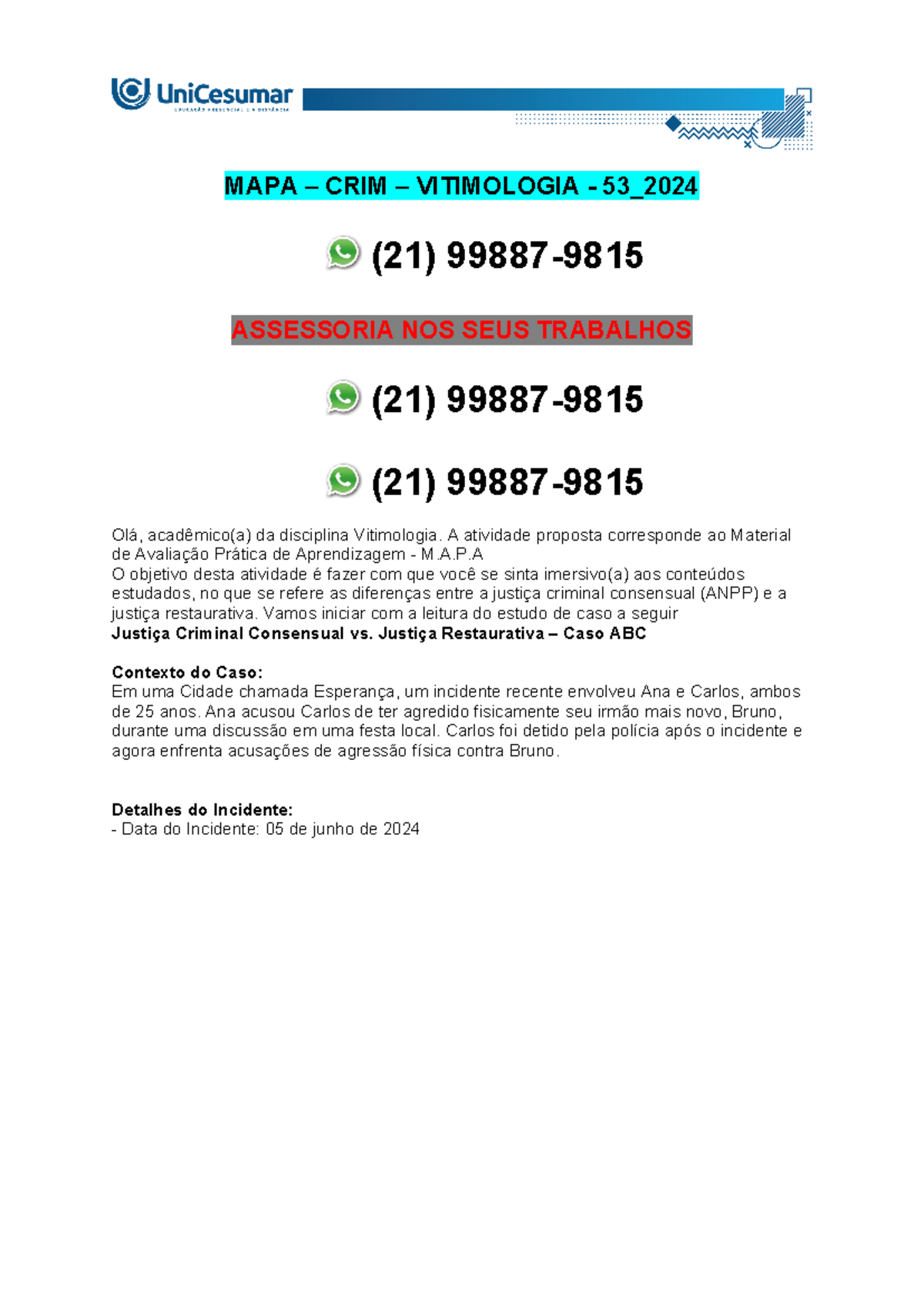 MAPA - CRIM - VITIMOLOGIA - 53_2024 - MAPA – CRIM – VITIMOLOGIA - 53 ...