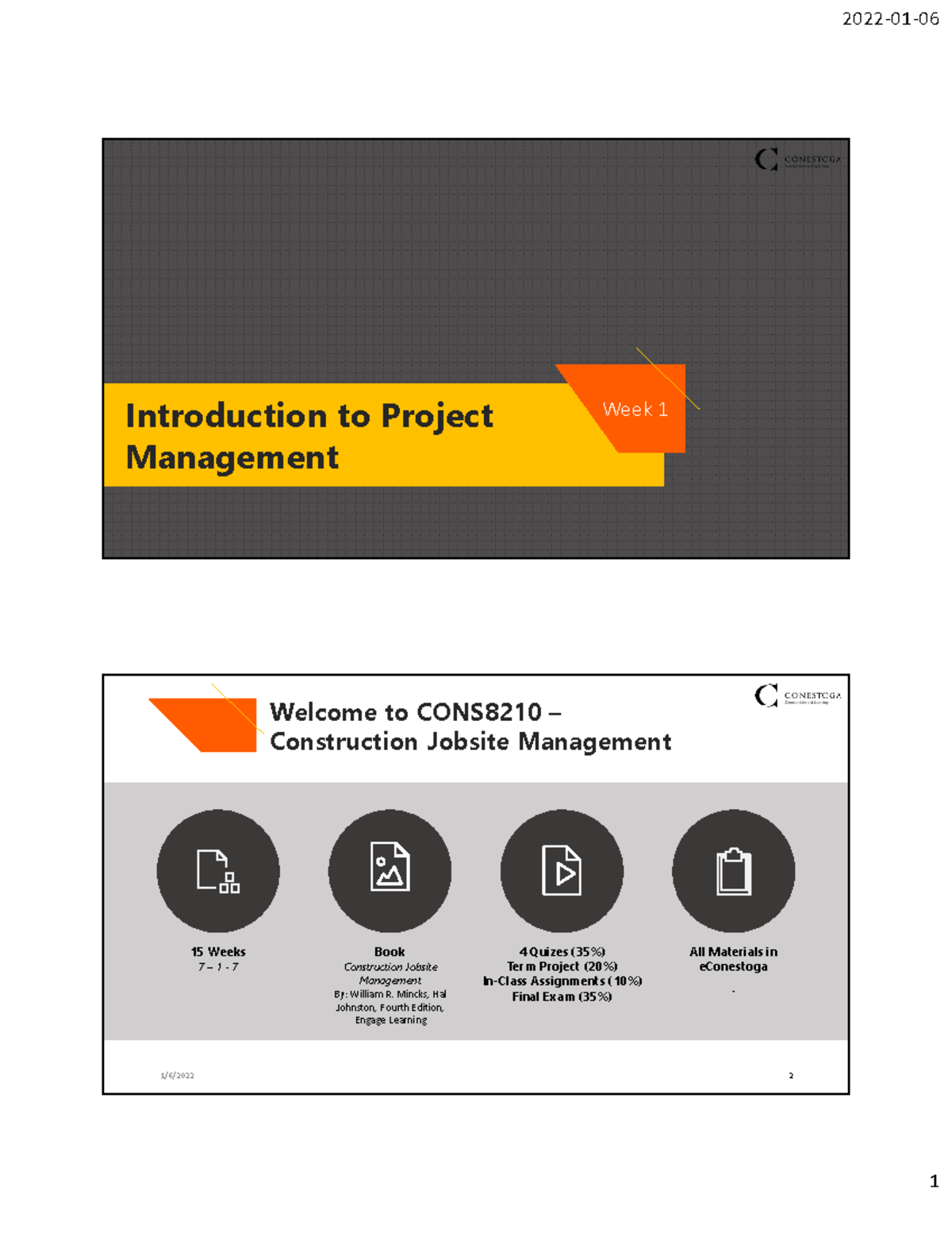 Week 1 - Introduction to project management - The project team - 2022 ...