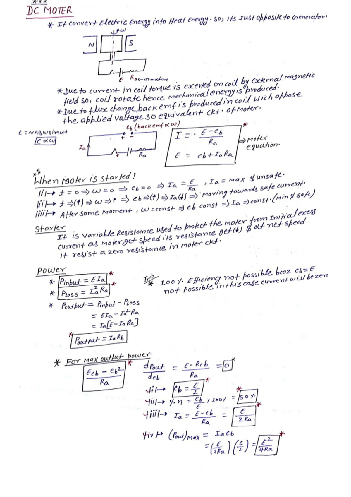 DC moter - ABC class - Mathematical Physics - Studocu