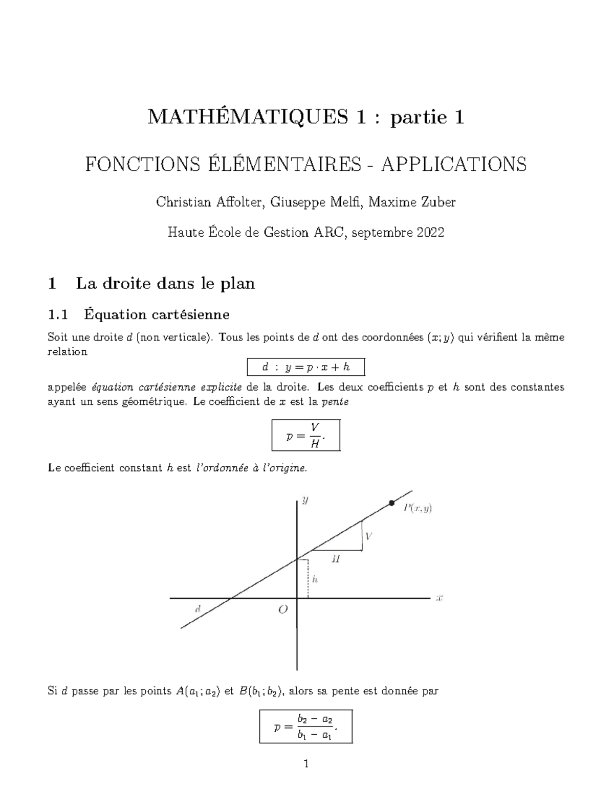 Math1 partie 1 - Cours de math - MATHÉMATIQUES 1 : partie 1 FONCTIONS ...