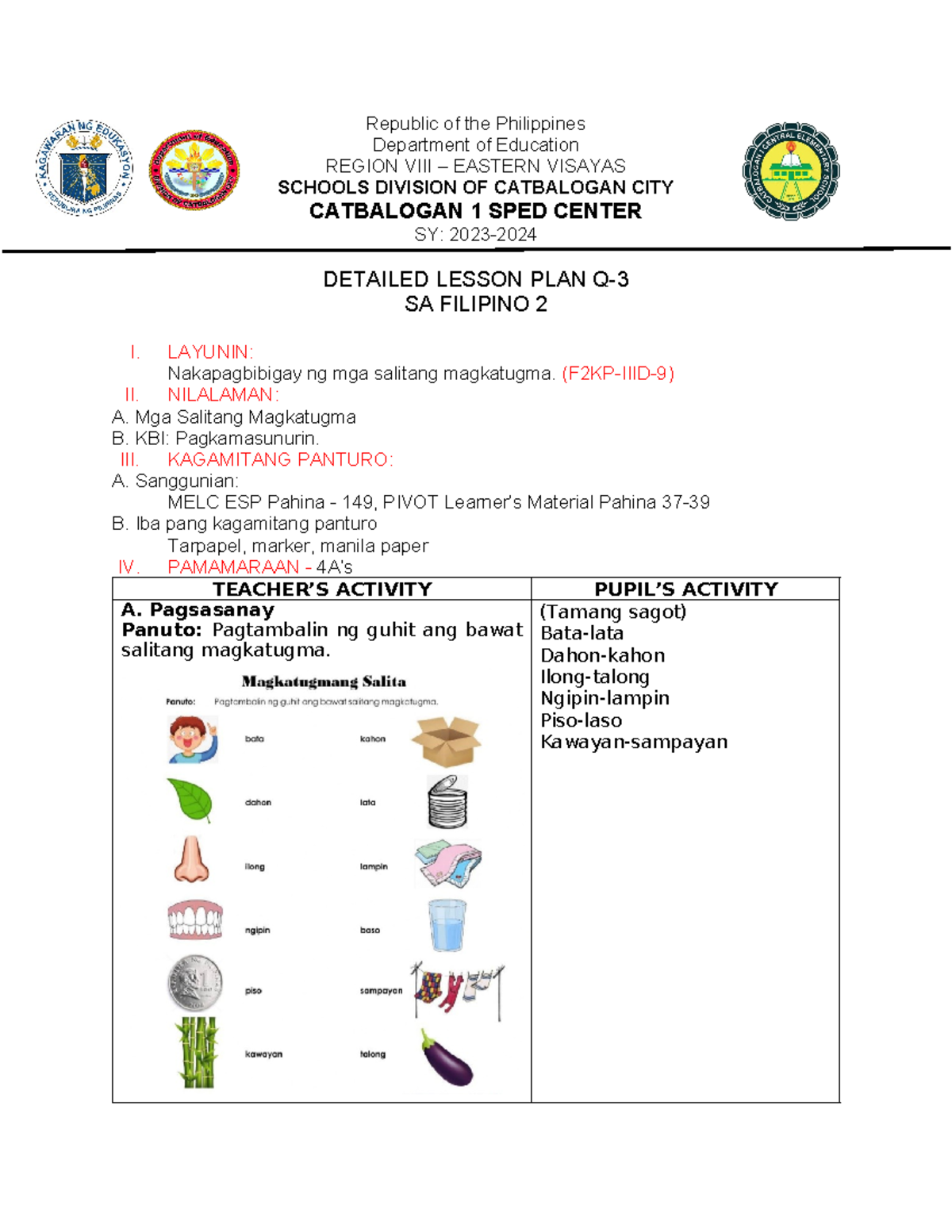 Revise- Lesson-PLAN- Filipino 2 090240 - Republic of the Philippines ...