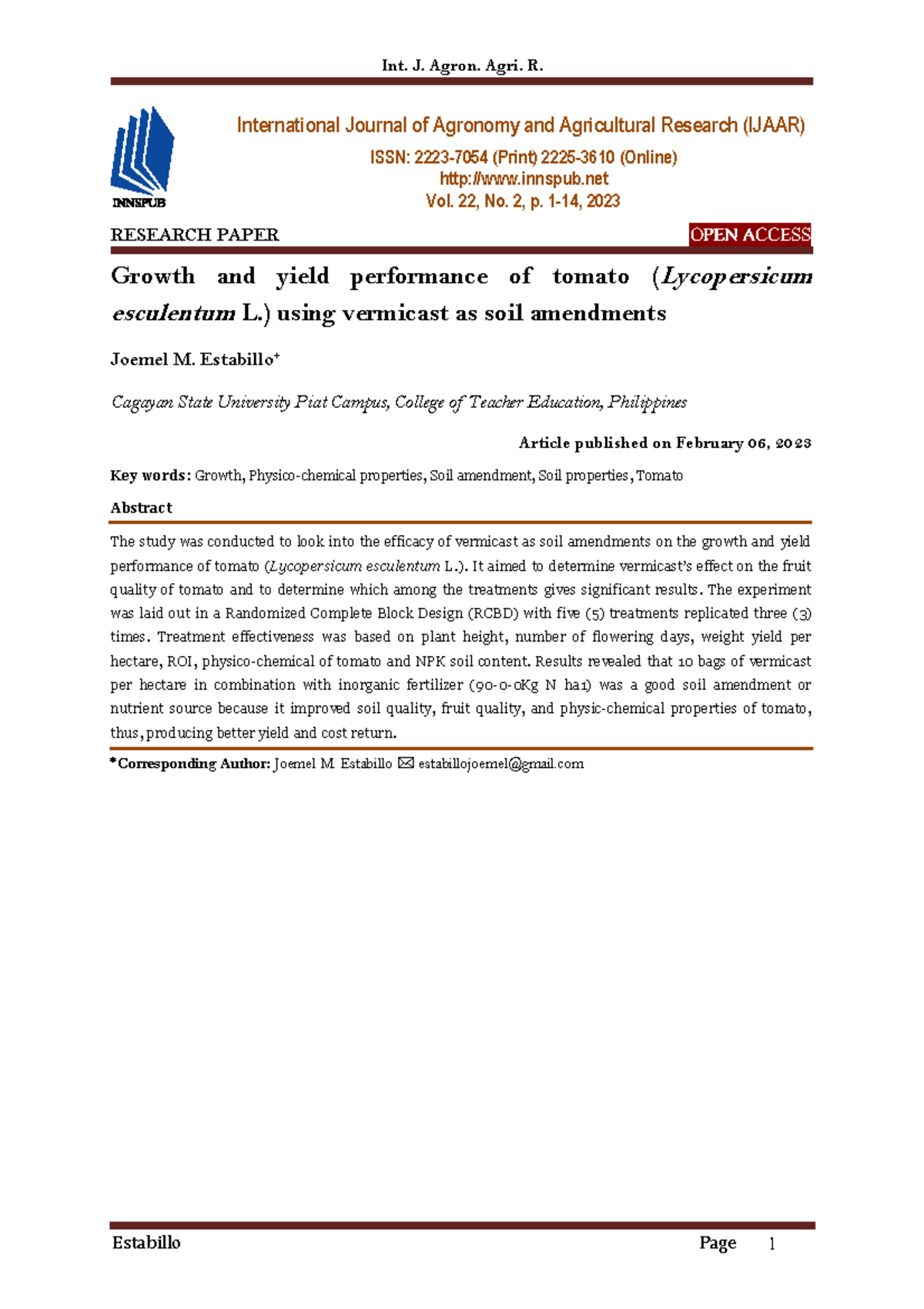 Ijaar V22 No2 p1 14 - RESEARCH PAPER OPENOPENOPENOPEN ...