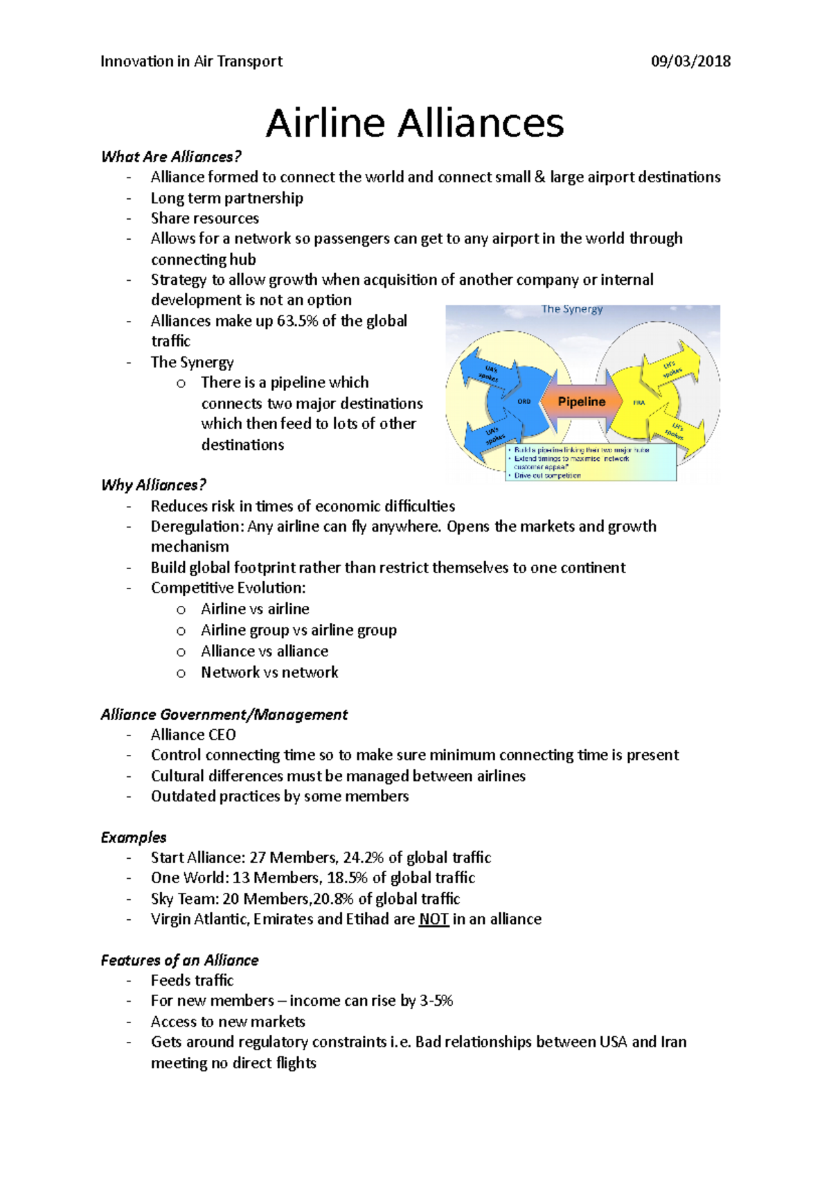 Lecture 5 - Airline Alliances - Innovation in Air Transport 09/03 ...