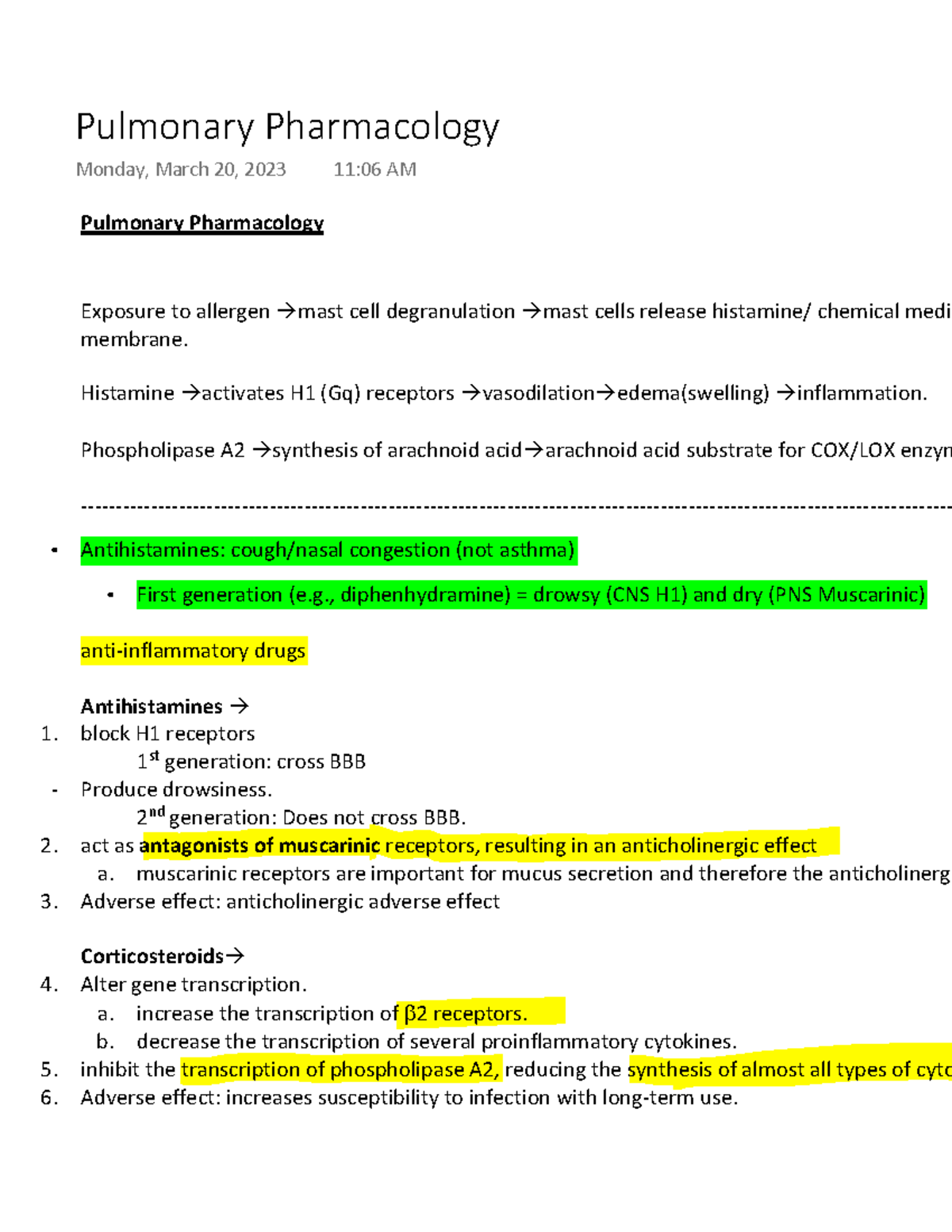 Pulmonary Pharmacology - Pulmonary Pharmacology Exposure to allergen ...