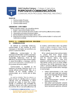 Lesson 3 Purposive Communication - 1 | PURPOSIVE COMMUNICATION| OMSC ...