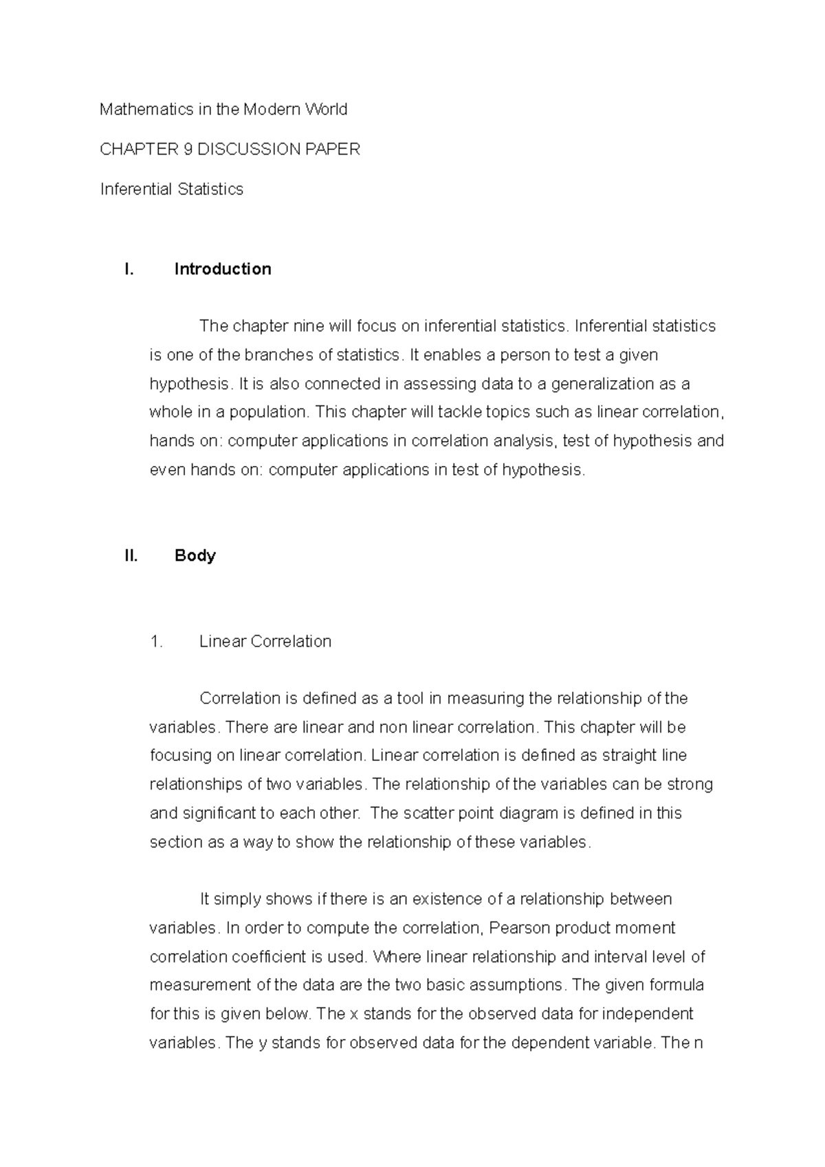 Mathematics In The Modern World 9 TIP Studocu