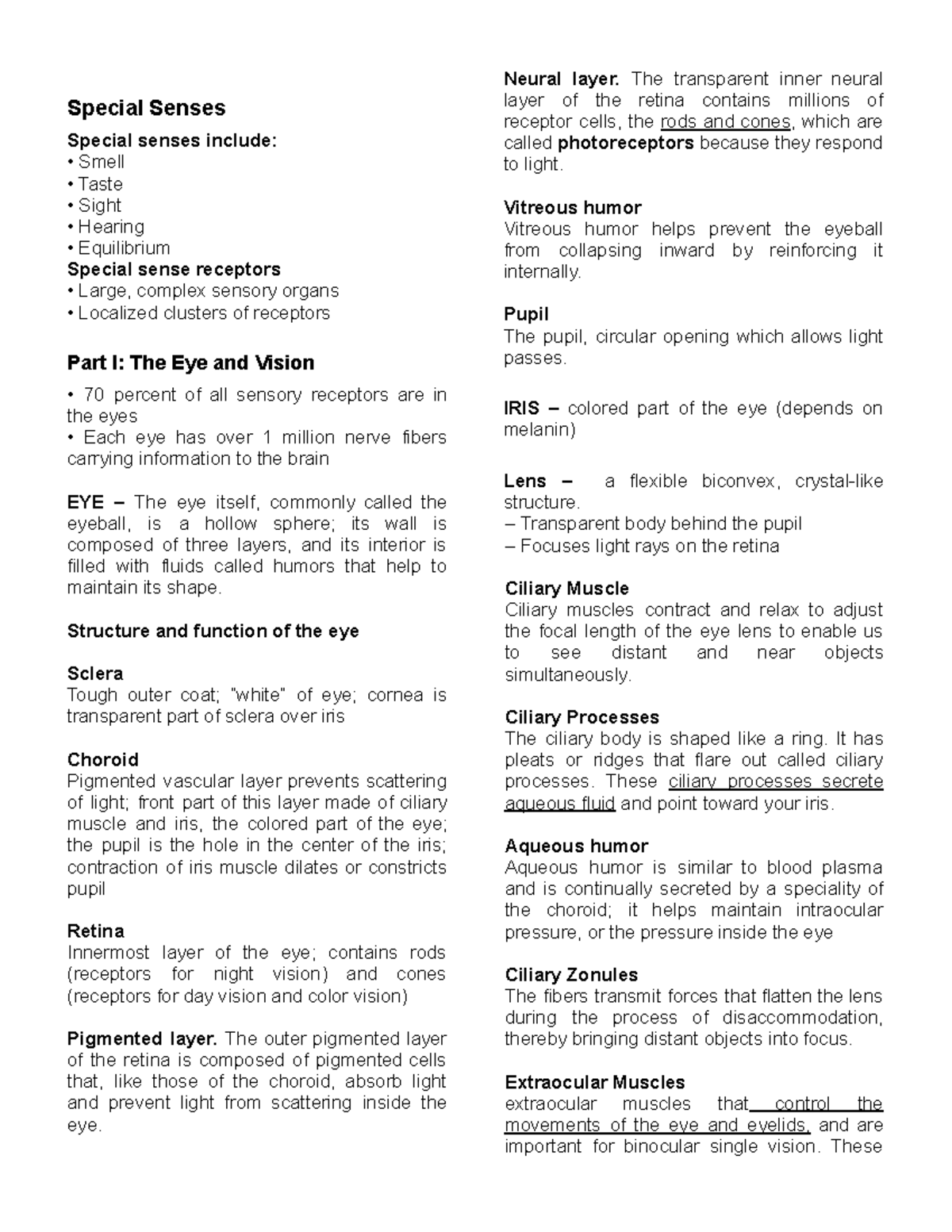 Special- Senses - Special Senses Special senses include: Smell Taste ...