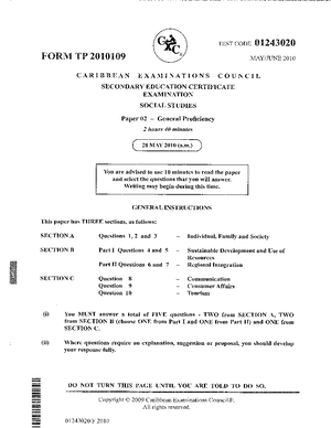 Social-studies-SBA sample - CXC SOCIAL STUDIES SCHOOL BASED ASSIGNMENT ...