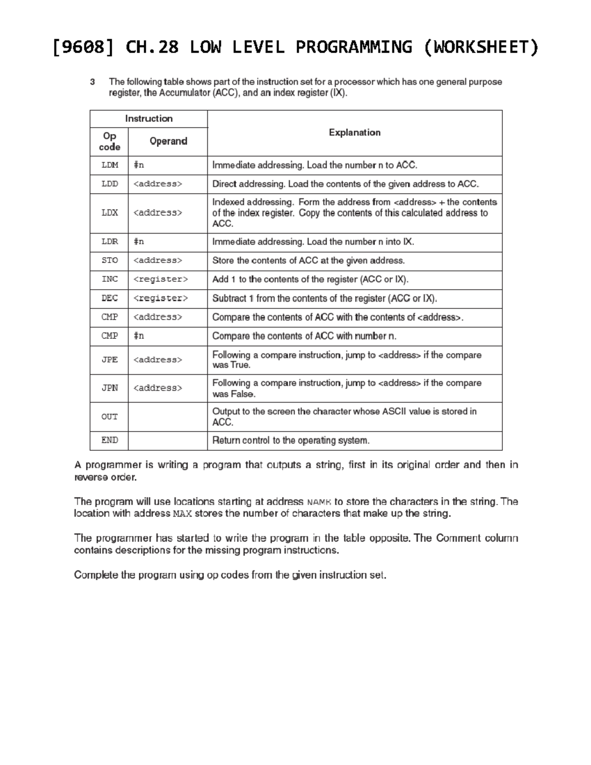 CH.28 Worksheet [QS] - notes - Introduction to Computing Applications ...