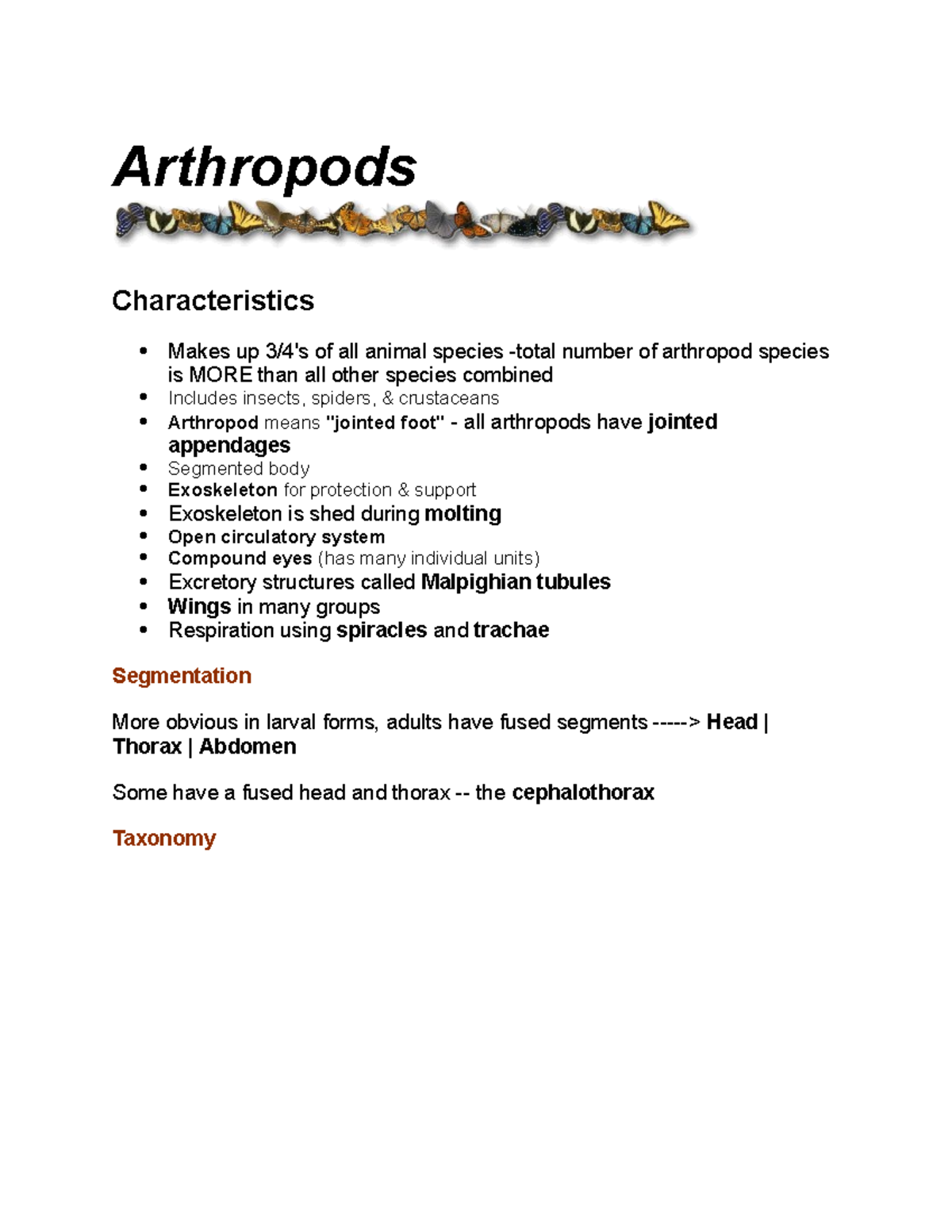 Arthropods from site britanica - Arthropods Characteristics Makes up 3/ ...