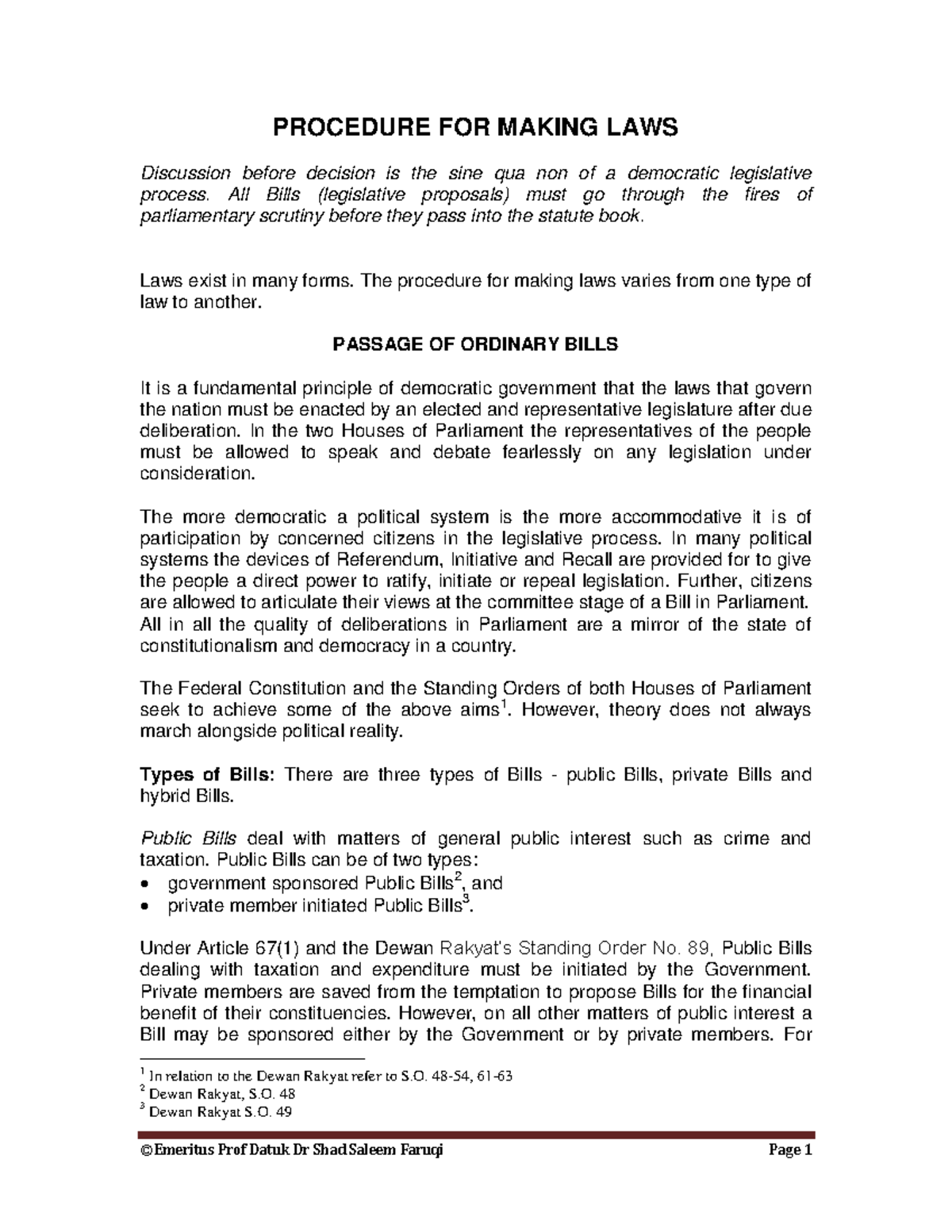 Legislative Process - HOW TO AMEND CONSTITUTIONS - PROCEDURE FOR MAKING ...