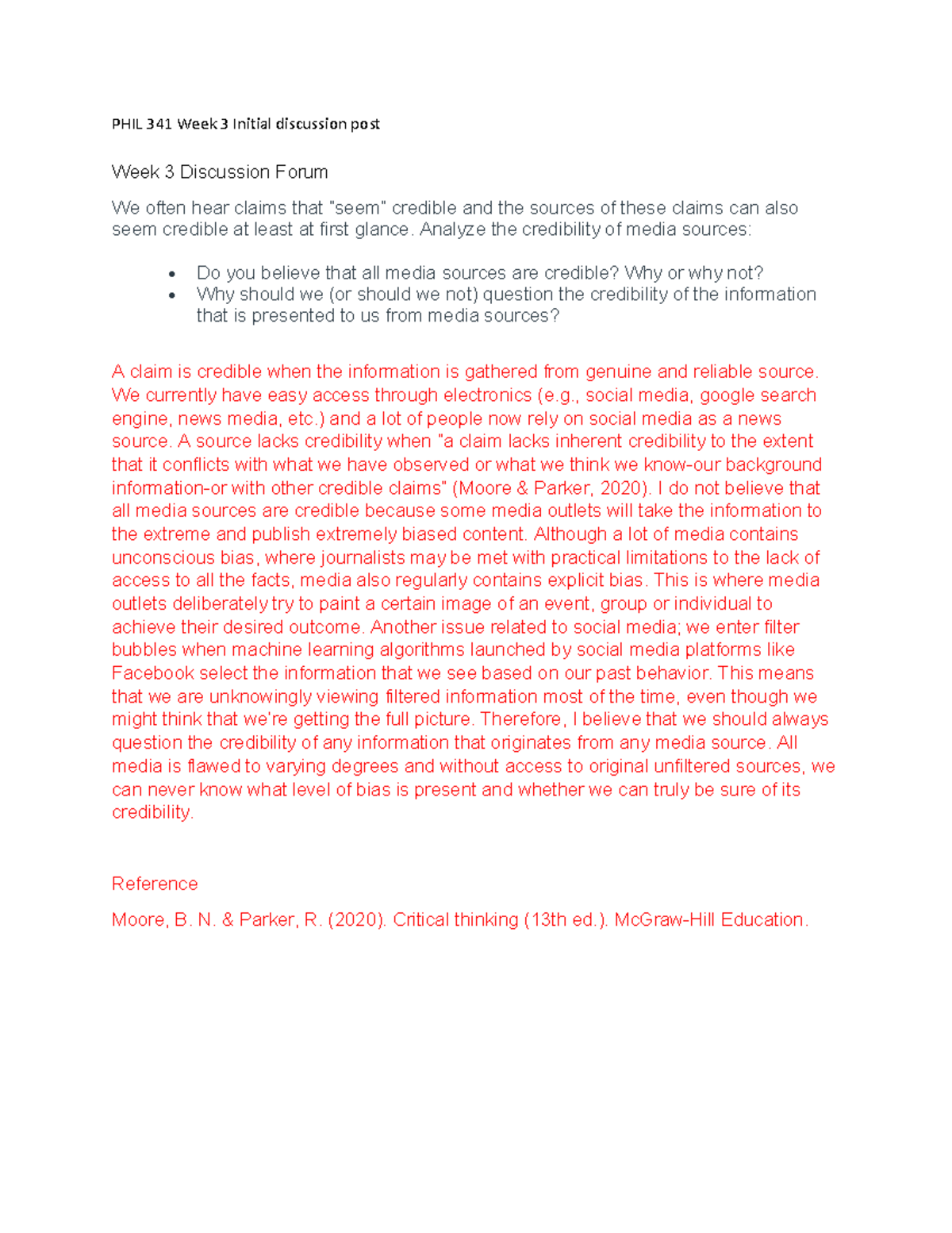 PHIL 341 Week 3 Initial discussion post - PHIL 341 Week 3 Initial ...