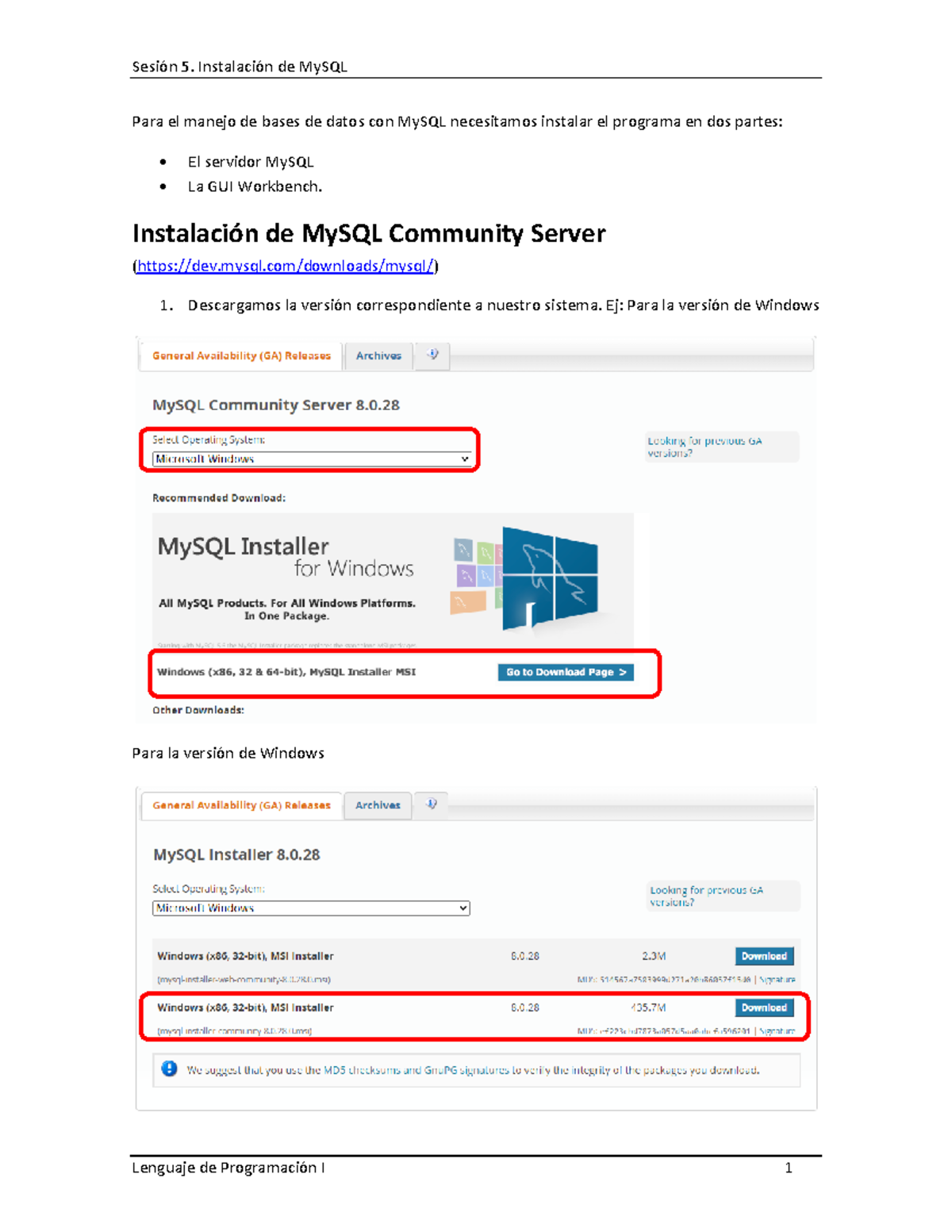Instalación My SQL 8 - SDA - Para el manejo de bases de datos con MySQL ...