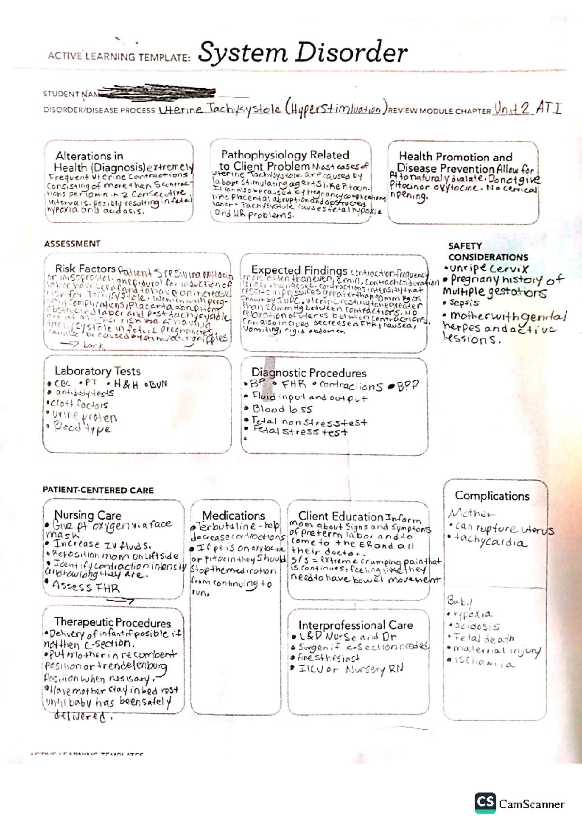 ATI system disorder sheet - nsg270 - CamScanner - Studocu