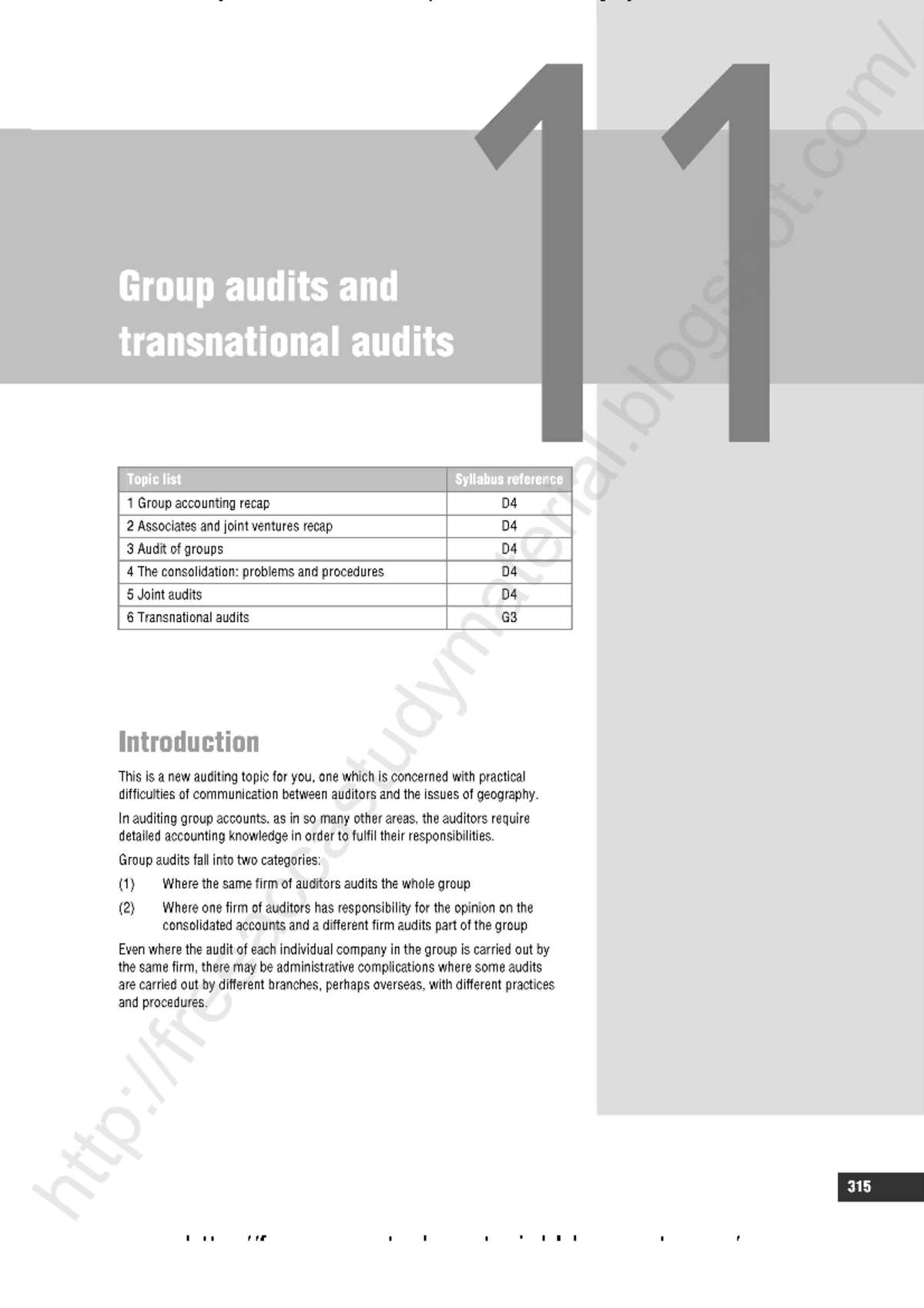 Group audit and transnational audits - Business Accounting - Studocu