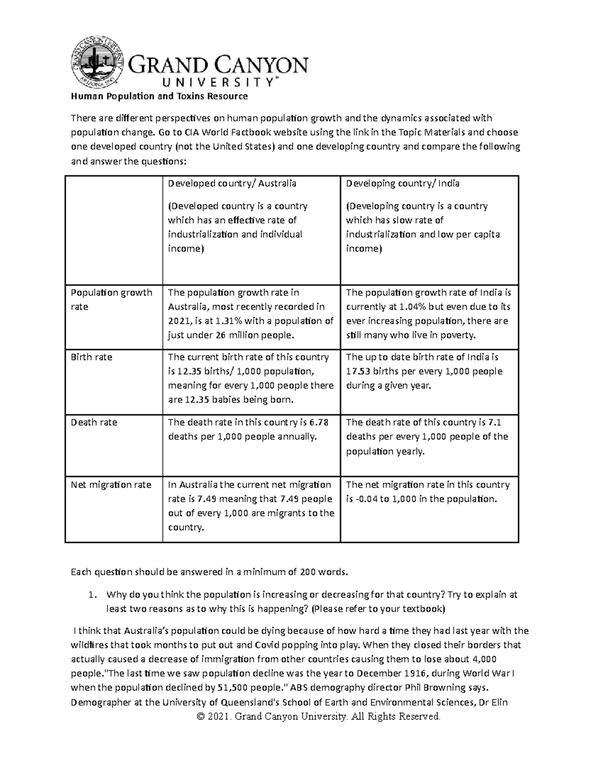 BIO-220-RS-Human Populations And Toxins - BIO-220 - GCU - Studocu