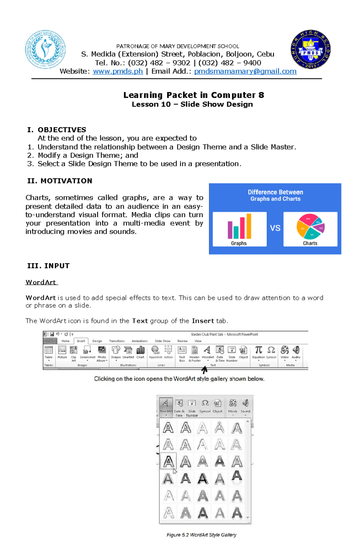 Lesson 10 - Computer Education - PATRONAGE OF MARY DEVELOPMENT SCHOOL S ...