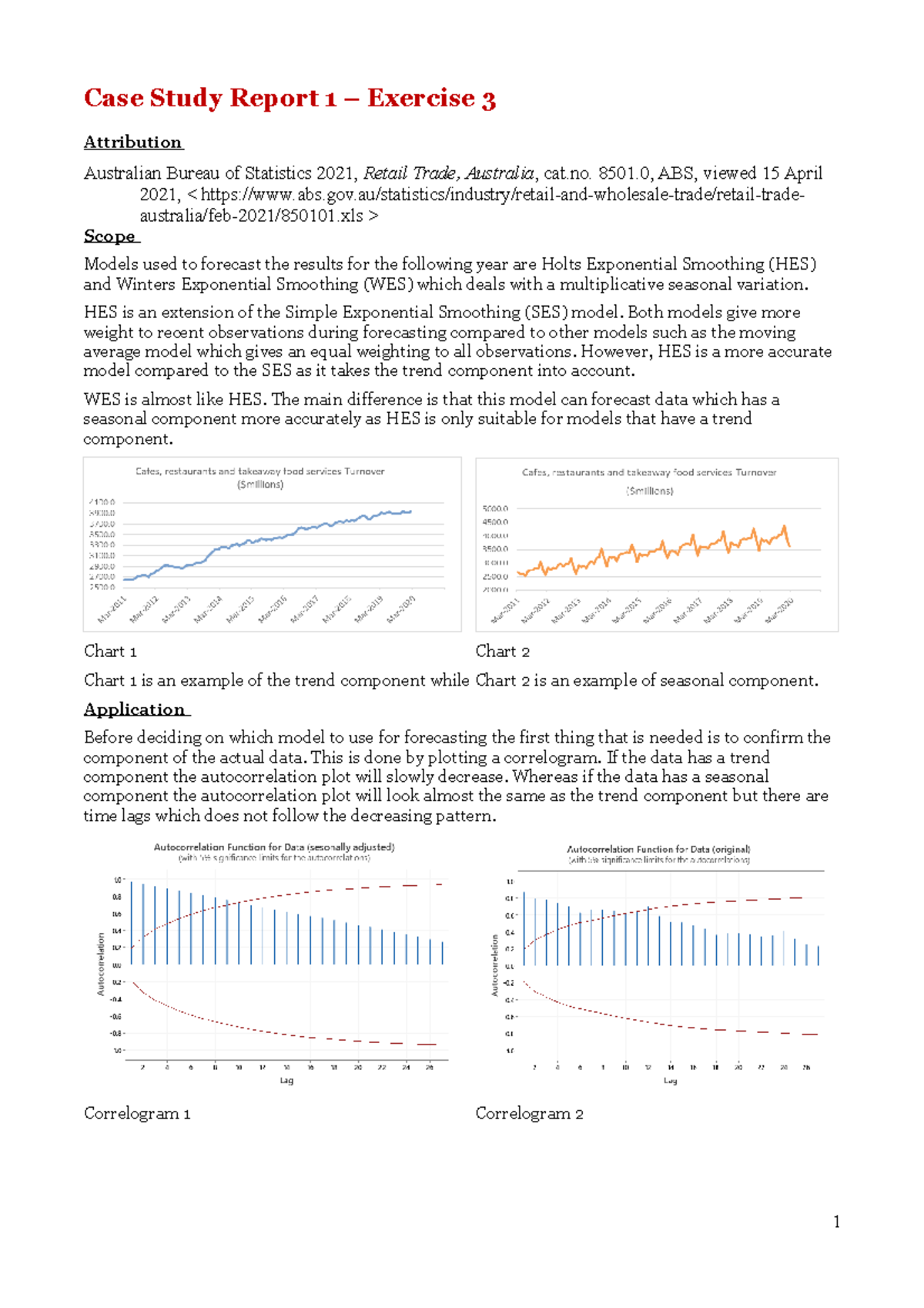Answers Report 1 - AN example of the assignemnt - Case Study Report 1 ...