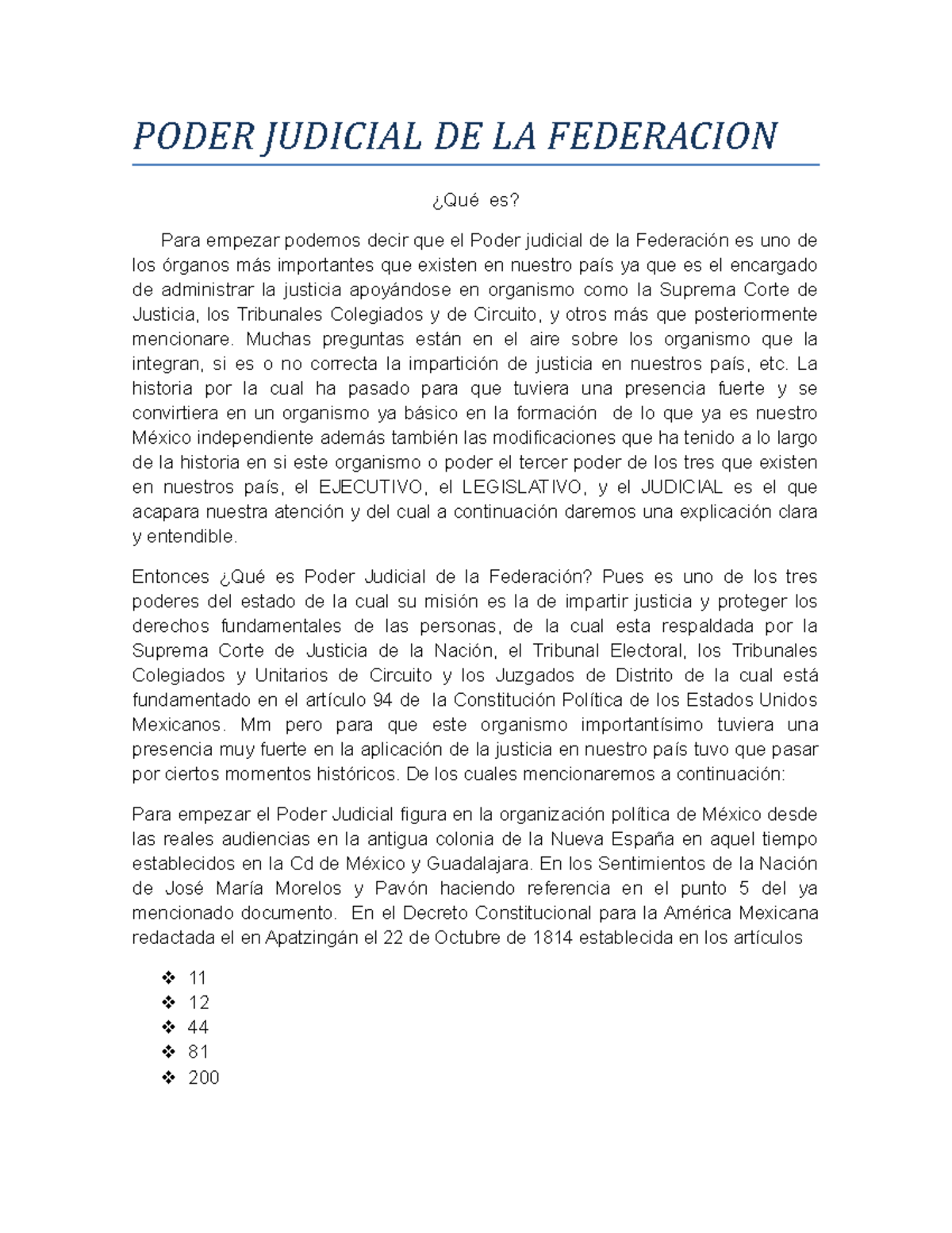 Facultades Del Poder Judicial
