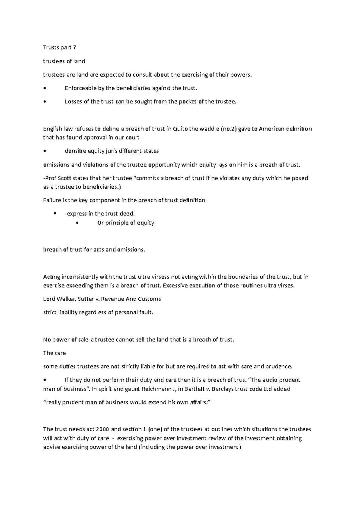 Trust Land Trustee Obligations - Trusts part 7 trustees of land ...